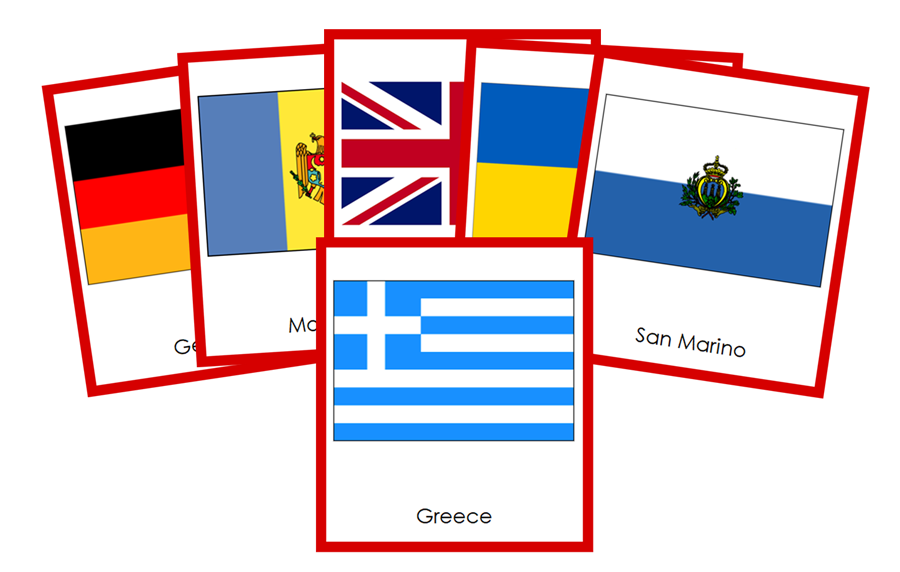 Europe Continent Bundle (color) - Montessori Print Shop Digital Download