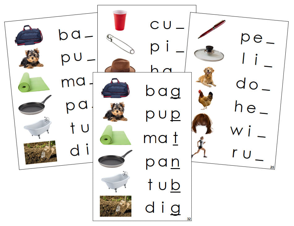 Ending Sound Cards Step 1 (photos) - Montessori Print Shop