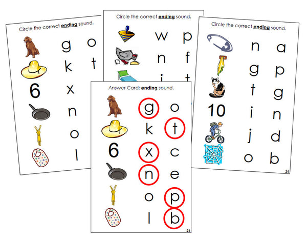 Ending Sound Choice Cards (Step 1) - Montessori Digital Download ...