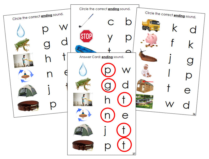 Ending Sound Choice Cards Step 2 (photos) - Montessori Print Shop ...