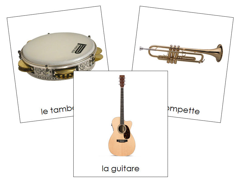 French - Musical Instruments - Les cartes d'instruments de musique ...