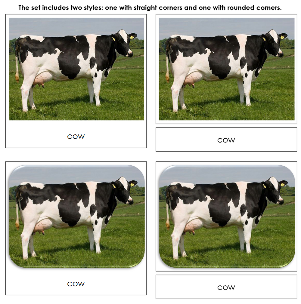 Farm Safari Toob Cards - Montessori Digital Download - Montessori Print ...