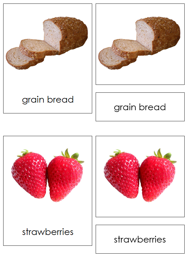 Food Group Cards & Chart - Montessori Print Shop Digital Download
