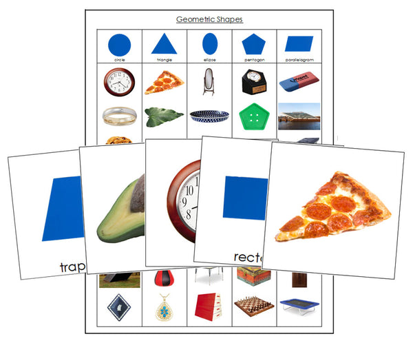 Geometric Shapes Matching Cards - Montessori Print Shop