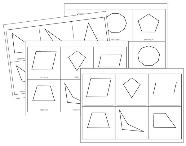 Montessori Geometry Cabinet Worksheets - Montessori Print Shop