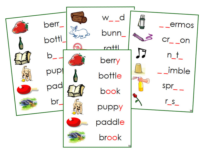 Green Phonogram Sound Cards (Set 2) - Montessori Language Series ...