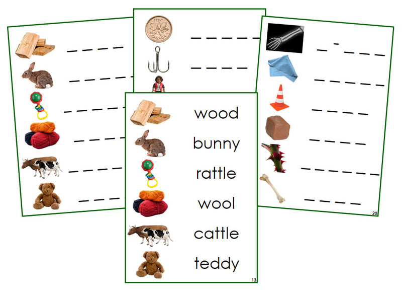 Green Phonogram Spelling Cards Set 2 (photos) - Montessori Print Shop