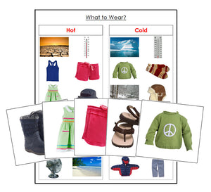 Hot & Cold Clothing Sort- Montessori Print Shop Digital Download