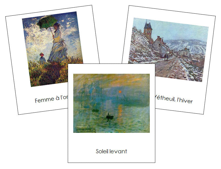 French - Claude Monet Art Book (border) - Montessori Print Shop