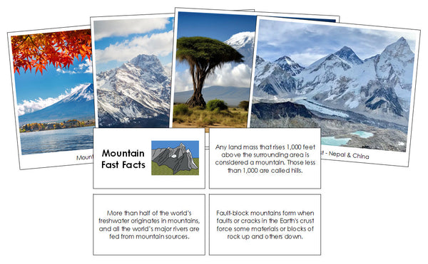 Mountain Fast Facts & Pictures - Montessori Print Shop Digital Download
