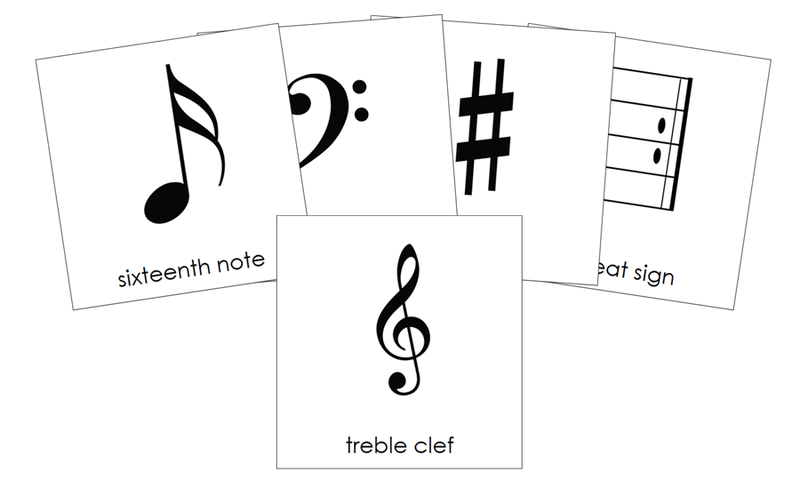 Musical Notes & Symbol Cards by Montessori Print Shop