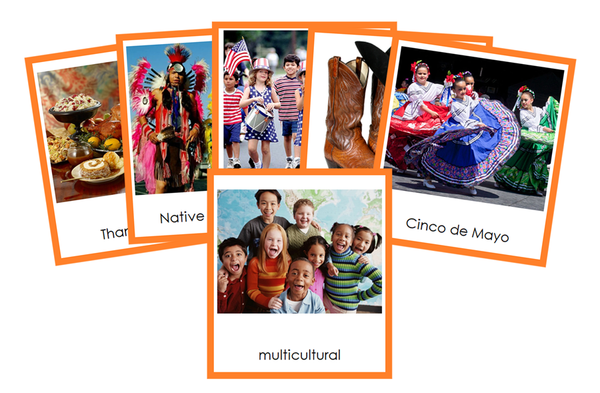 World Culture Bundle (color borders) by Montessori Print Shop