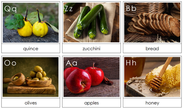 Phonetic Food Alphabet Cards - Montessori Print Shop Digital Download