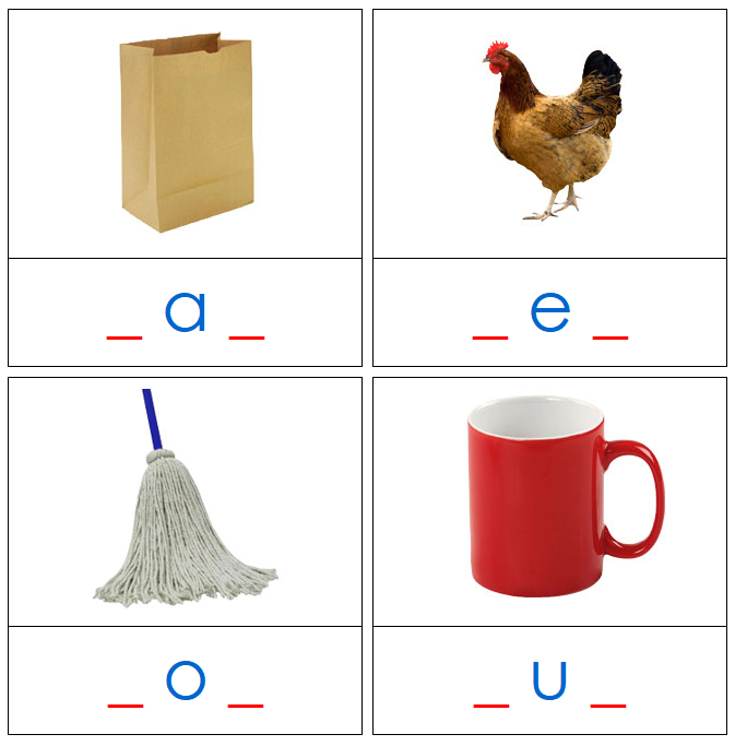 Phonetic Picture Cards (Vowel Sounds_ - Montessori Digital Download ...