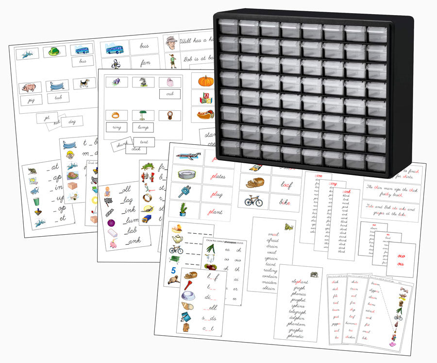Sentence Cards (Step 2, Set 1)CURSIVE - Montessori Print Shop