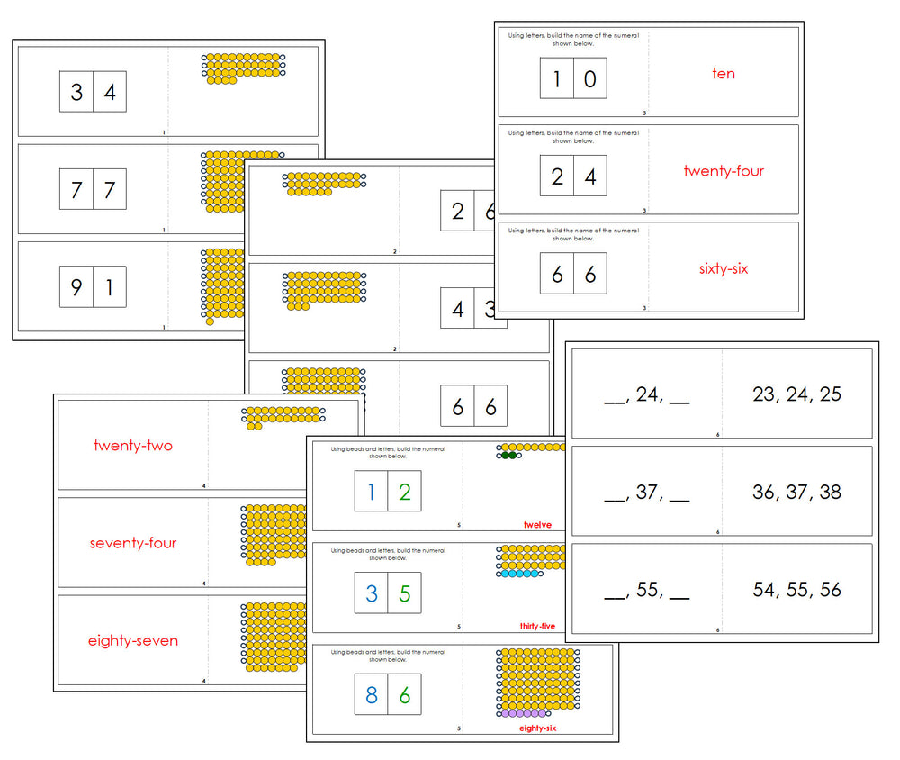 Ten Boards & Beads Activity Set - Montessori Digital Download ...