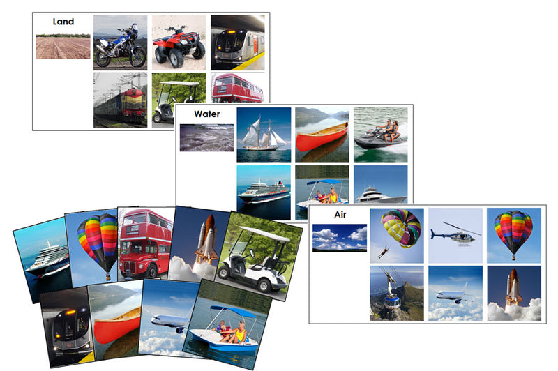 Transportation Sorting Cards - Montessori Print Shop Digital Download