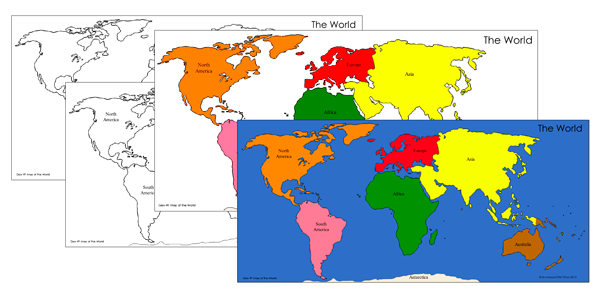 World Maps & Masters - Montessori Print Shop Digital Download