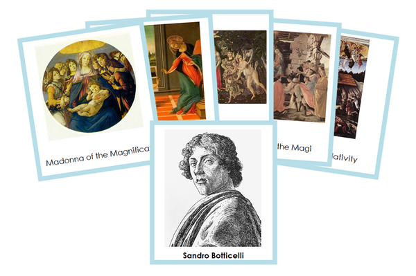 Sandro Botticelli Art Cards (color-coded) - Montessori Print Shop ...