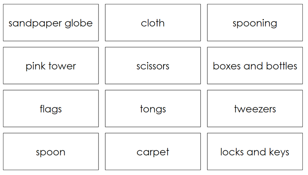 Montessori Environment Labels - Montessori Print Shop Digital Download