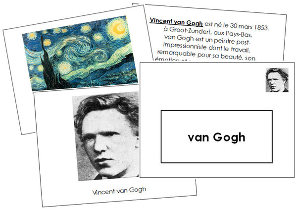 French - Vincent van Gogh Art Book - Montessori Print Shop Digital Download