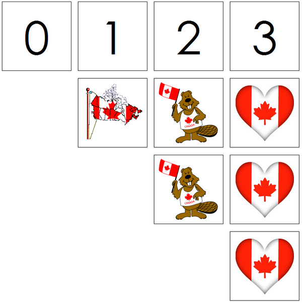Numbers & Canada Day Counters - Montessori Print Shop