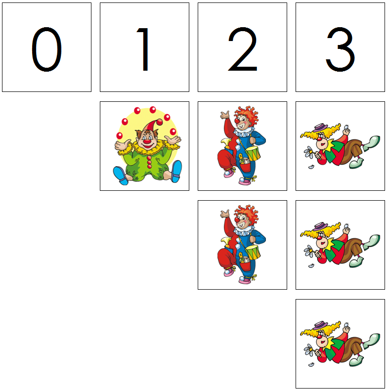 Numbers & Clown Counters - Montessori Print Shop Digital Download
