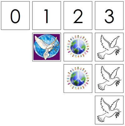 Numbers & Peace Counters - Montessori Print Shop Digital Download