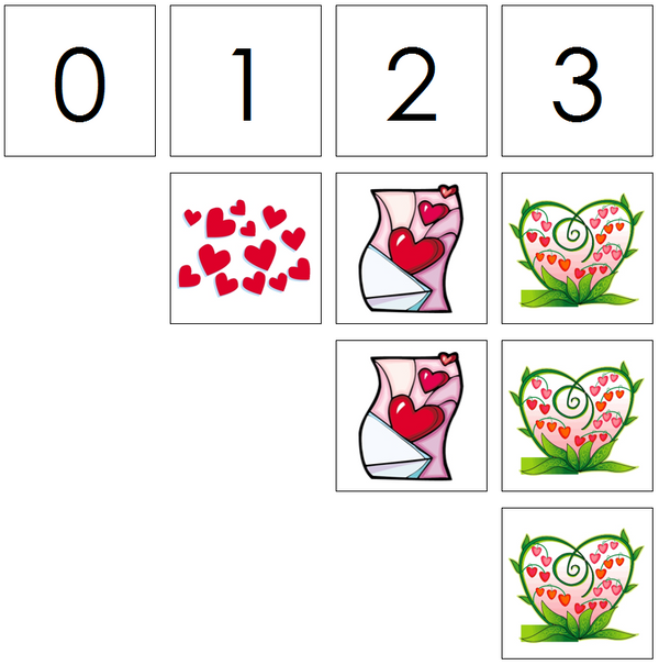 Numbers & Valentine's Day Counters - Montessori Print Shop