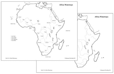 African Waterways Map - Montessori Print Shop