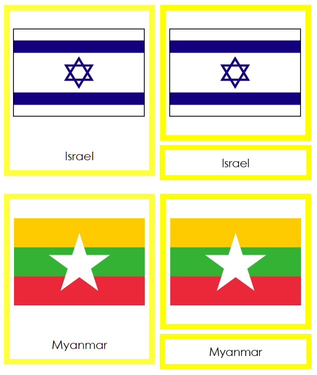 Asian Flags - Montessori Print Shop