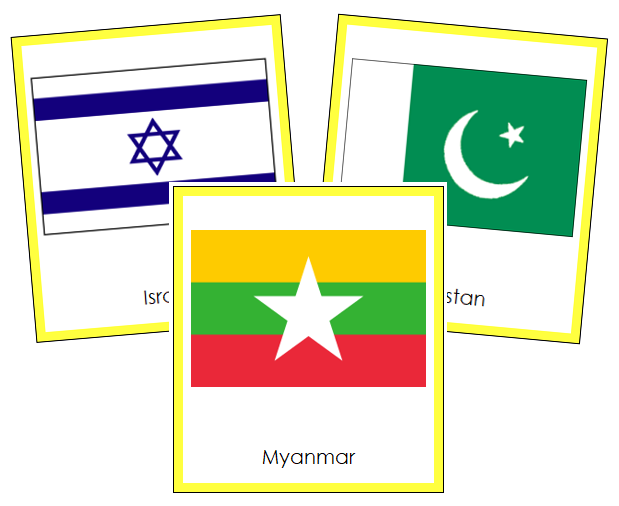 Asian Flags - Montessori Print Shop