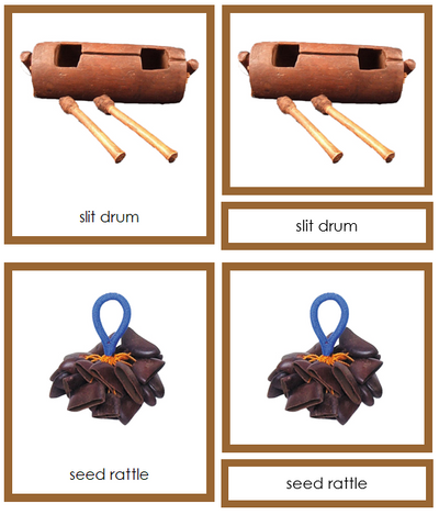 World Musical Instruments Bundle (color borders) - Montessori Print Shop