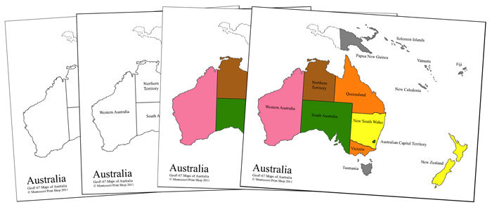 Australia & Oceania Continent Study - Montessori Print Shop