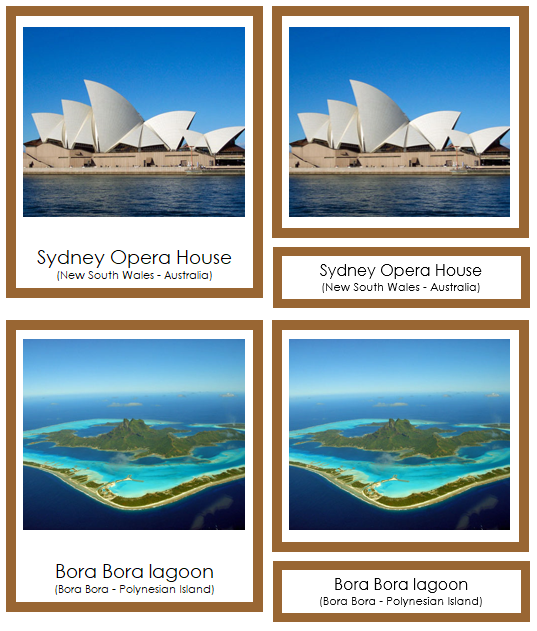 Australian and Oceanian Landmarks - Montessori Print Shop