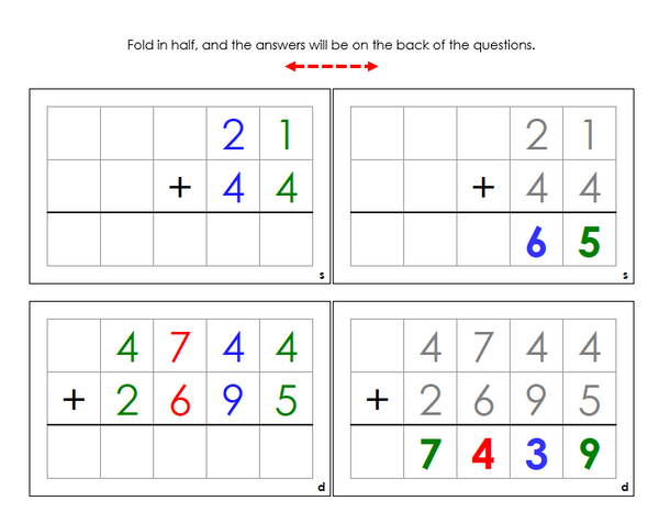 Math Operations Command Cards (color) - Montessori Print Shop