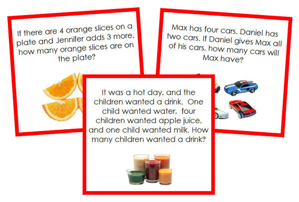 Addition Word Problems (color-coded) - Montessori Print Shop