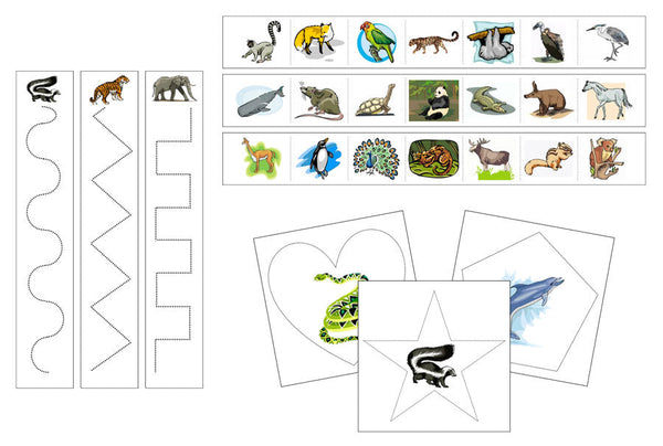 Animals Cutting Work - Montessori Print Shop