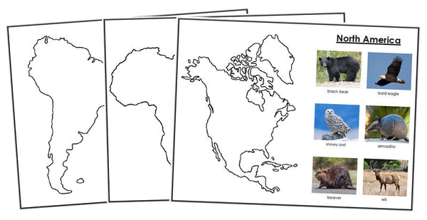 Animals of the Continents - Montessori Print Shop