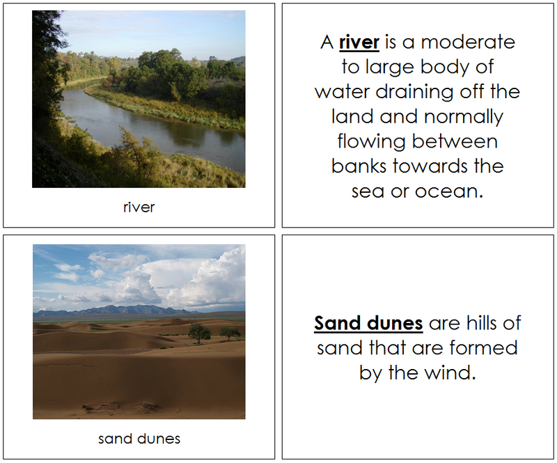 Aquatic & Land Feature Cards (Set 2) - Montessori Print Shop