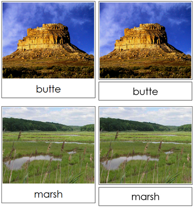 Aquatic & Land Feature Cards (Set 3) - Montessori Print Shop
