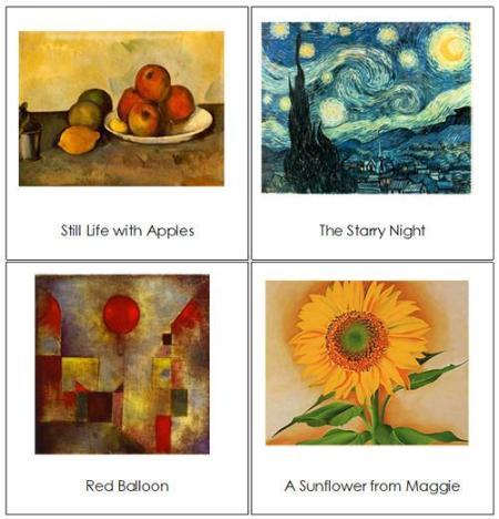 Printable Montessori 3-Part Art Cards & Books - Montessori Print Shop