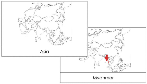 Asia Flashcards - Montessori Print Shop