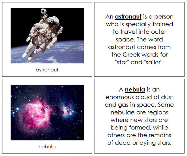 Astronomy Cards & Books - Montessori Print Shop