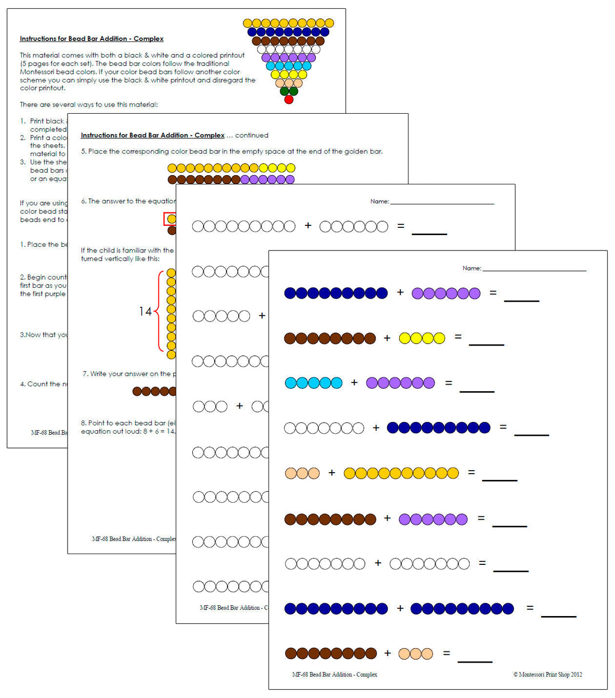 Montessori Math Operations - Montessori Print Shop