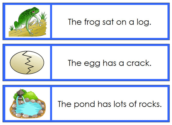 Montessori Blue Sentence Cards Set 1 - Montessori Print Shop