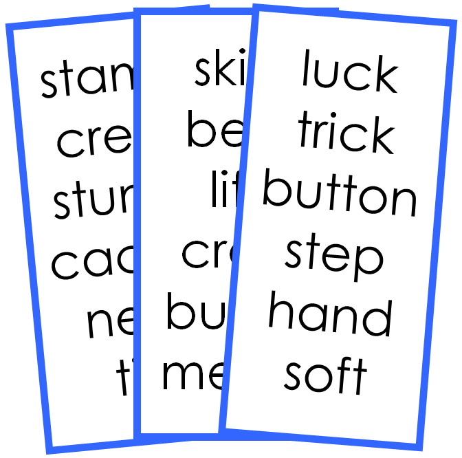 Blue Word Lists - Montessori Digital Download - Montessori Print Shop