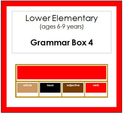 Elementary Montessori Grammar Box #4 (Verbs) - Montessori Print Shop