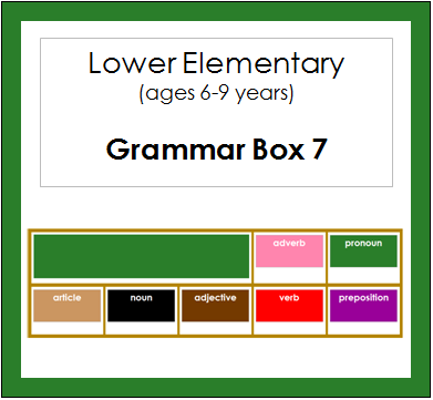 Elementary Montessori Grammar Box 7 (Pronouns) - Montessori Print Shop