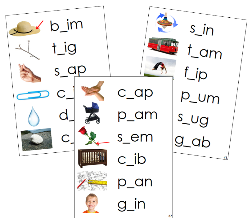 Step 2: CCVC Missing Consonant Cards - Montessori Print Shop
